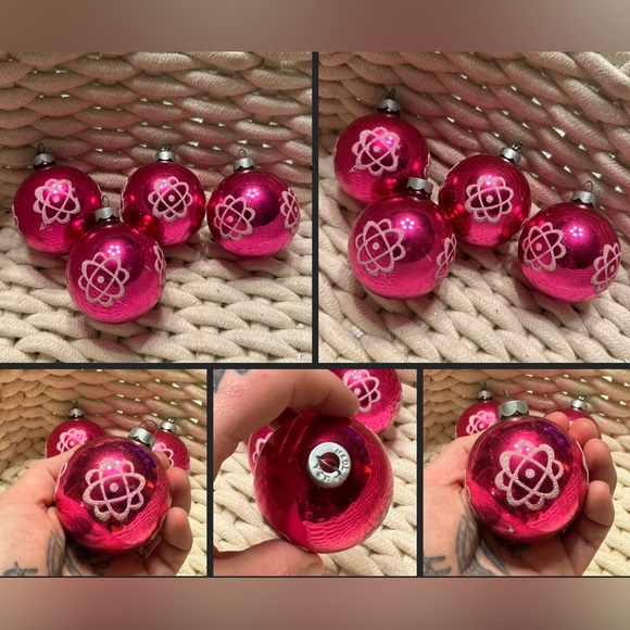 Vintage | Holiday | Vintage Pink Mercury Glass Ball Ornament Lot Mica ...